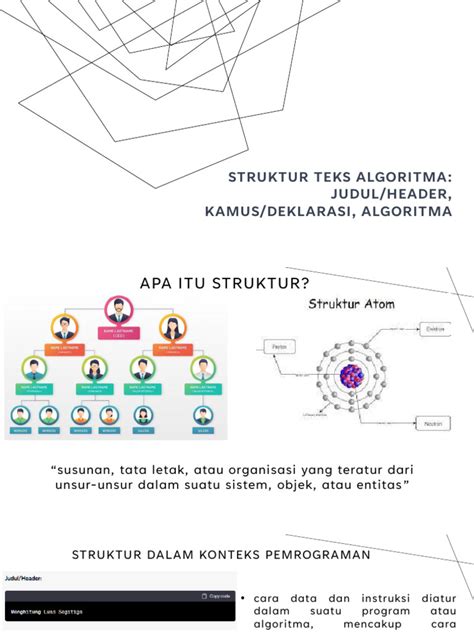 Pertemuan 2 Struktur Teks Algoritma Judulheader Kamusdeklarasi