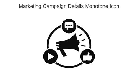 Marketing Campaign Details Monotone Icon In Powerpoint Pptx Png And Editable Eps Format Ppt