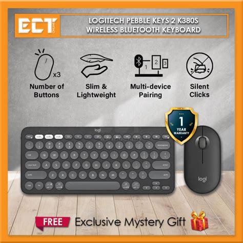 Logitech Pebble Mouse 2 M350s Pebble Keys 2 K380s Combo 10m Bolt Wireless Bluetooth Keyboard