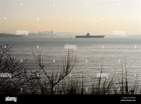 The U S Navy Nimitz Class Aircraft Carrier Uss Nimitz Transit The