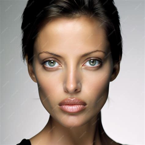 Premium Ai Image Beautiful Woman Face Close Up Portrait Perfect Skin