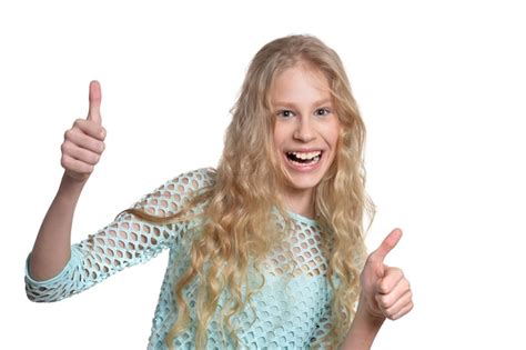 Retrato De Linda Jovencita Foto Premium