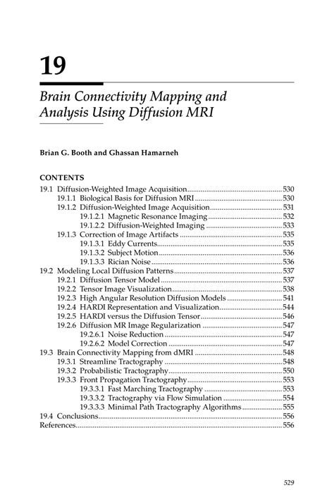 Pdf Brain Connectivity Mapping And Analysis Using Diffusion Mri