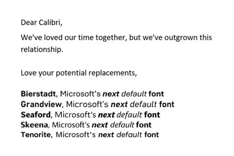 Calibri Is Stepping Down As The Default MS Office Font And These Five Could Succeed It