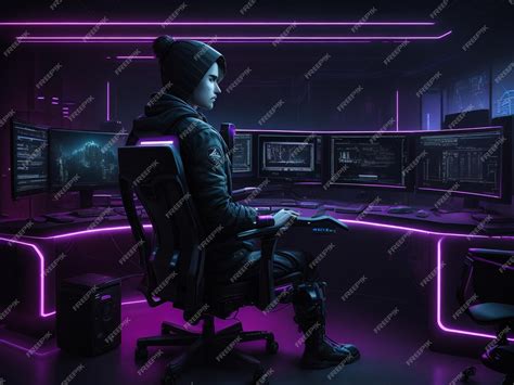 Premium Ai Image Thief Cyber Ai Hacker On City Cyber Futurehacking And Malware Concept Hacker