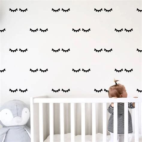 Набор сонных глаза настенные наклейки ресницы Набор стикеров макияж принцесса настенный узор для