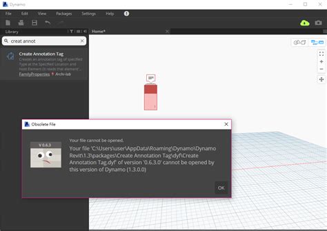 Can Not Use The Create Annotation Tag Dynamo