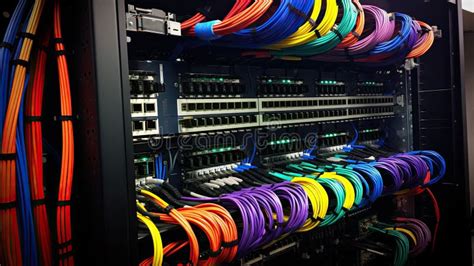 Data Cabling Installation Stock Illustration Illustration Of Switches 324824588