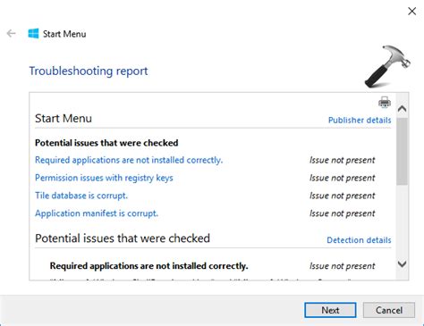 Download Start Menu Troubleshooter For Windows