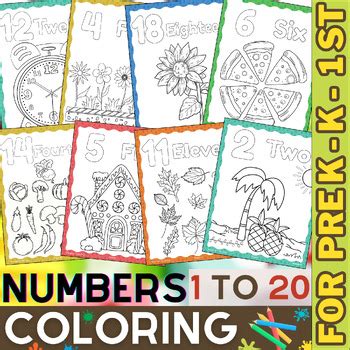 Numbers 1 To 20 Coloring Pages Number Worksheets Count Trace And Color