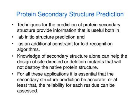 Ppt Protein Secondary Structure Prediction Pssp Powerpoint Presentation Id1340342