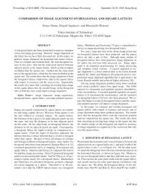 Pdf Comparison Of Image Alignment On Hexagonal And Square Lattices