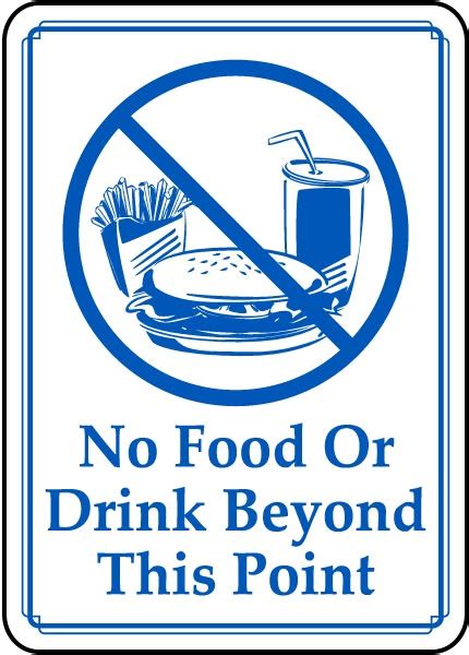 No Food Or Drink Sign Funny Corine Presley