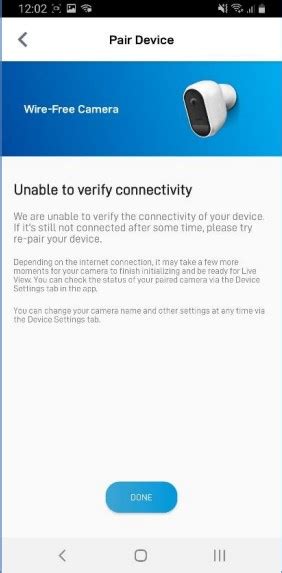 Swann Security App Pairing Error For Swifi Camera Error Unable To Verify Connectivity Android