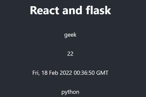 How To Connect ReactJS With Flask API GeeksforGeeks