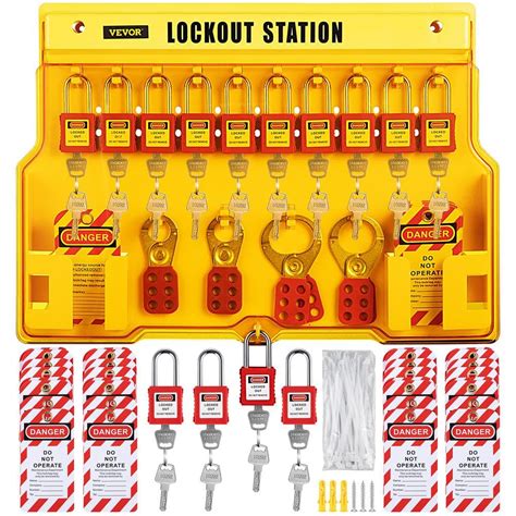 Vevor Lockout Tagout Station 58 Pcs Electrical Safety Lock Set Lockout