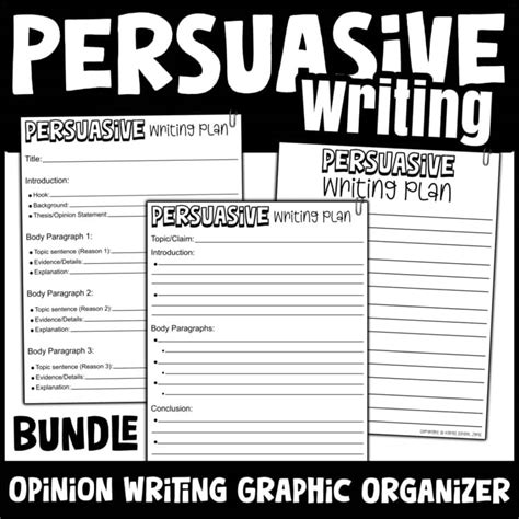 Persuasive Writing Essay Template Opinion Writing Graphic Organizer