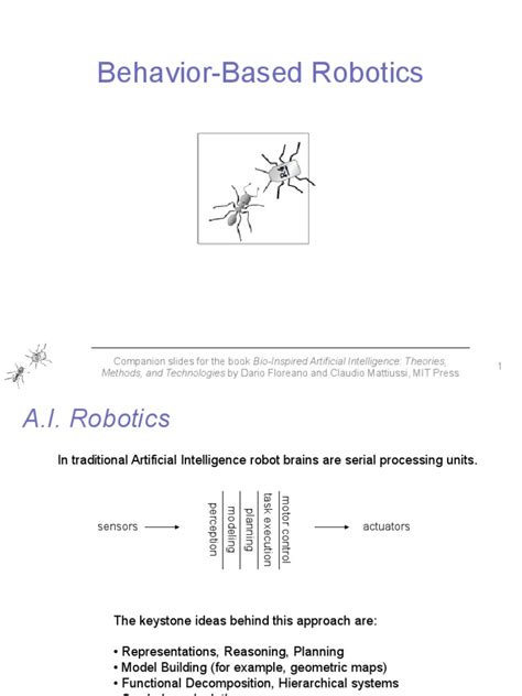 csce452 lecture8 behavior based robotics slides pdf artificial intelligence intelligence