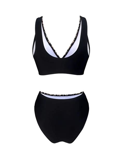 Leopard Print Swimsuit Two Piece Set Nomardic