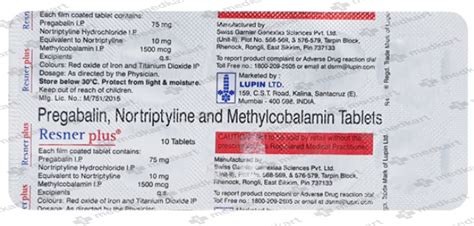 Resner Plus Tablet 10s Price Composition And Generic Alternatives