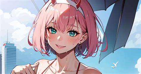 Sexy Zero Two Beach Collection Hakaのイラスト Pixiv