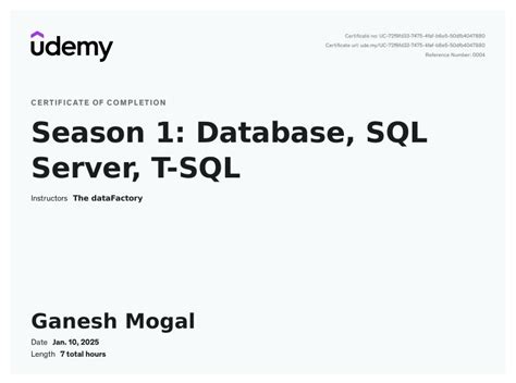 Ganesh Mogal On Linkedin Sql Databasemanagement Learning Udemy