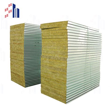 Wall Cladding Insulation Cold Room Rock Wool Pu Sandwich Panels Roofing Panel China Building