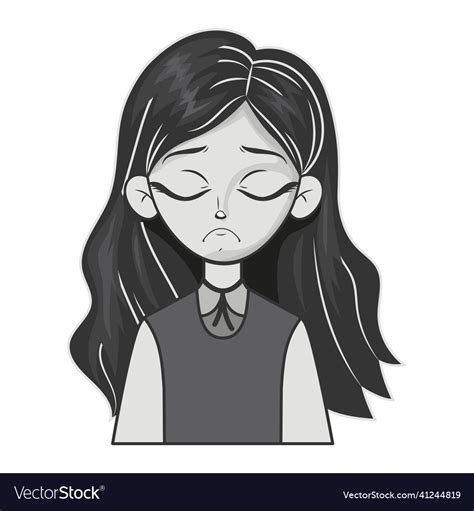 Sad Anime Girl Sketch