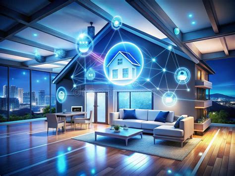 Smart Home Automation A Panoramic View Of Advanced Technology For Modern Living Spaces Stock