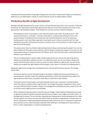 The Business Value Of Agile Development PDF