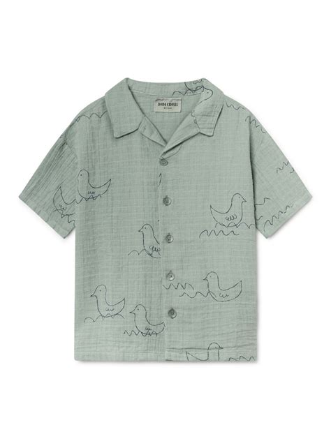 Bobo Choses Πουκάμισο Geese Hawaiana Créer Ses Vetements Vetement