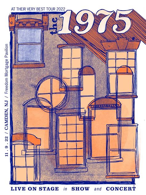 The 1975 Gig Poster Camden Nj 2022 Vintage Poster Design Vintage