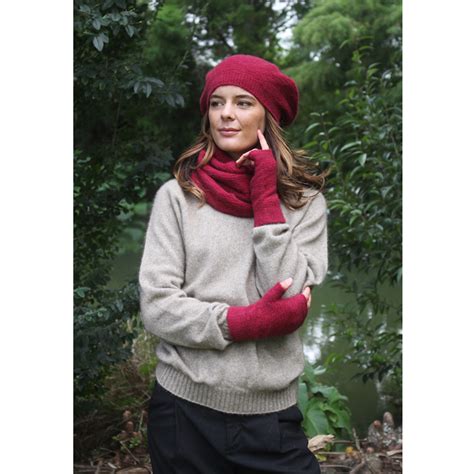 Lothlorian Merino And Possum Dash Set Beret Mittens And Neck Warmer