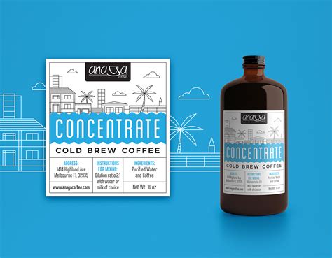 Cold Brew Coffee Labels For Anaya Coffee On Behance