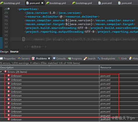 pom xml unknown 警告消除【已解决】 csdn博客