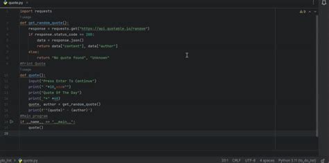 Shriya Srivastava On Linkedin 30daychallenge Codingjourney Randomquotegenerator Pythoncoding
