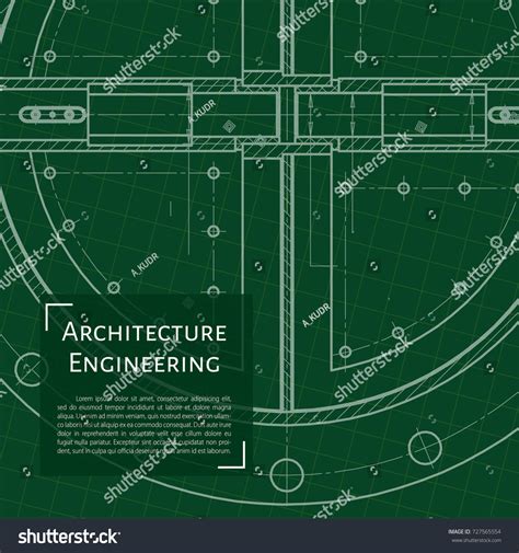 Vector Technical Blueprint Mechanism Engineer Illustration Stock Vector Royalty Free 727565554