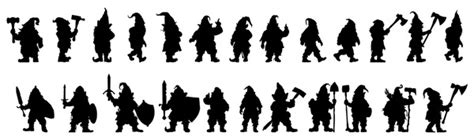 The Dwarves Hobbit Silhouette