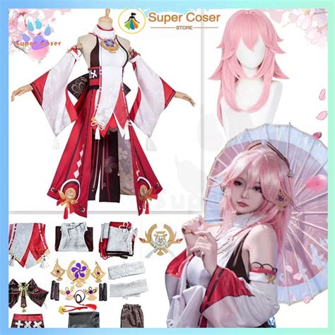 Genshin Impact Yae Miko Cosplay Costume Guuji Yae Cosplay Costume