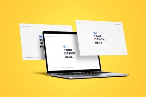 노트북 화면 모형 프리미엄 Psd 파일