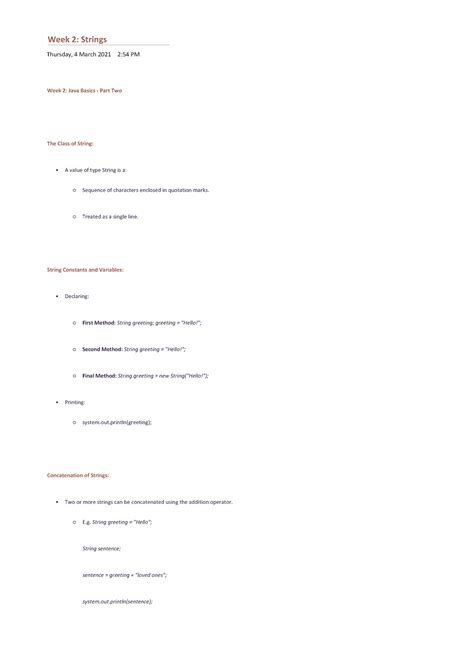 Seng1110 Week 2 Strings Week 2 Strings Thursday 4 March 2021 2