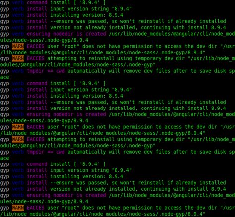 Ubuntu Gyp WARN EACCES Trying To Install Angular Cli Stack Overflow