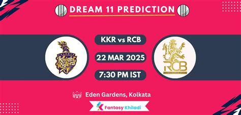 Kkr Vs Rcb Dream11 Prediction Today 1st Match Ipl 2025