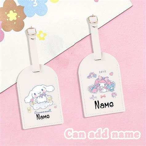 Cinnamoroll Melody Cartoon Custom With Name Print New Pu Leather Travel