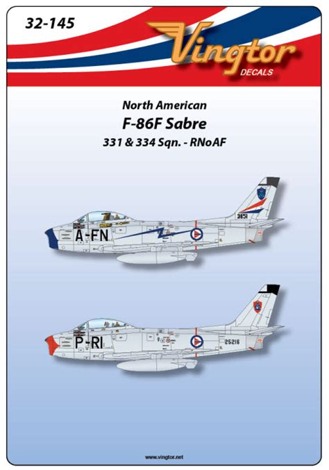 North American F 86 F 331 And 334 Sqn Rnoaf Vingtor 32 145