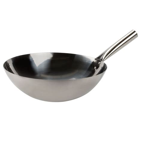 Tablecraft CW80119008 CaterWare 13 3/4" Stainless Steel Wok