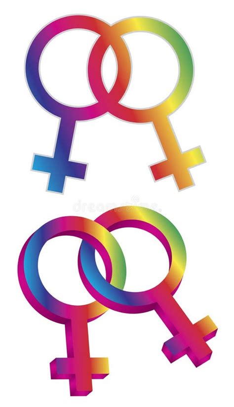 Female Gender Same Sex Symbols Illustration Stock Vector Illustration Of Marriage Drawing