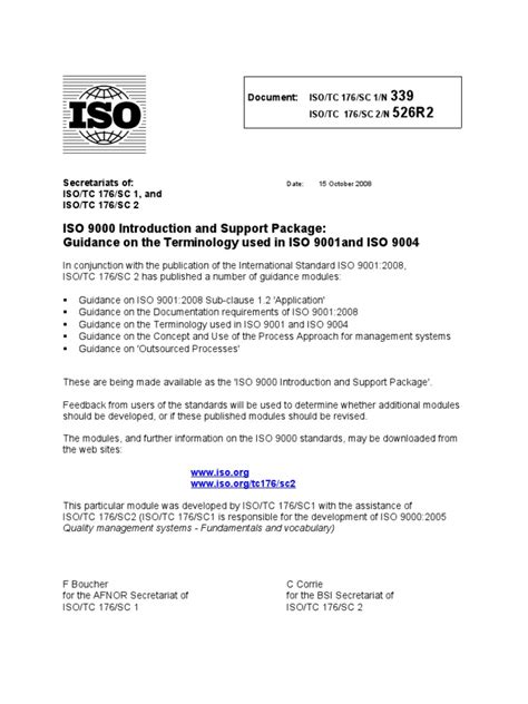 Iso 9001 2008 Guia Terminology Pdf International Organization For Standardization Iso 9000