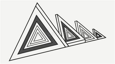 Abstract Nested Triangle Pattern Geometric Layered Design Element Vector Design Generative Ai