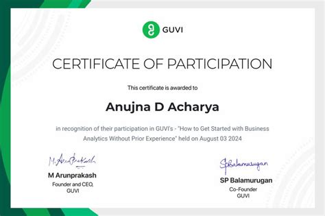 Anujna D Acharya On Linkedin Businessanalyst Datadriven Guvi